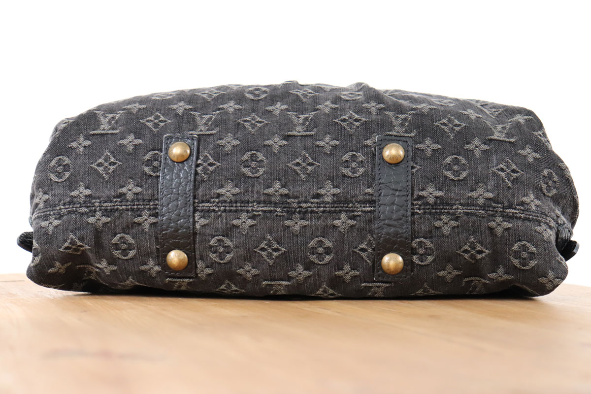 Louis Vuitton black denim Neo Cabby MM at Jill's Consignment