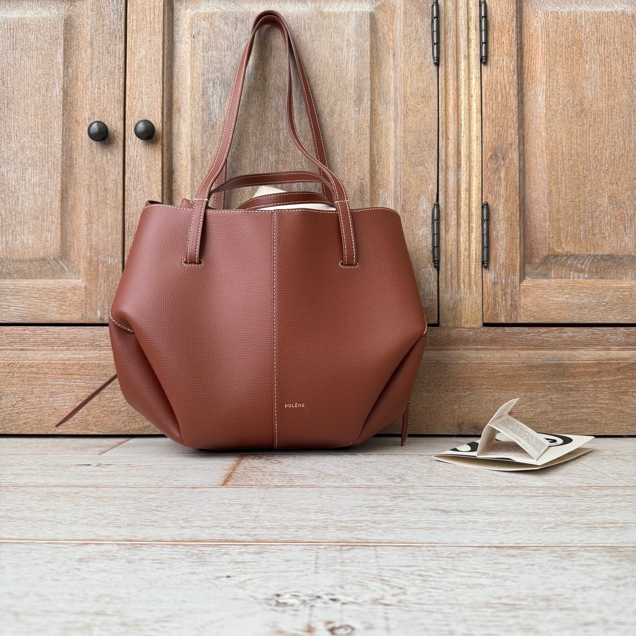 Polene Cyme Mini Textured Cognac at Jill's Consignment